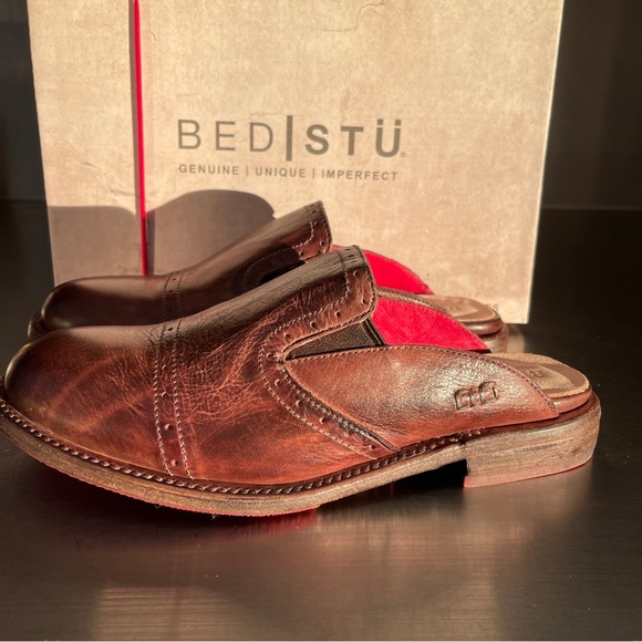 Bed Stu | Shoes | Bed Stu Jackie Mules In Teak Rustic Leather New In ...